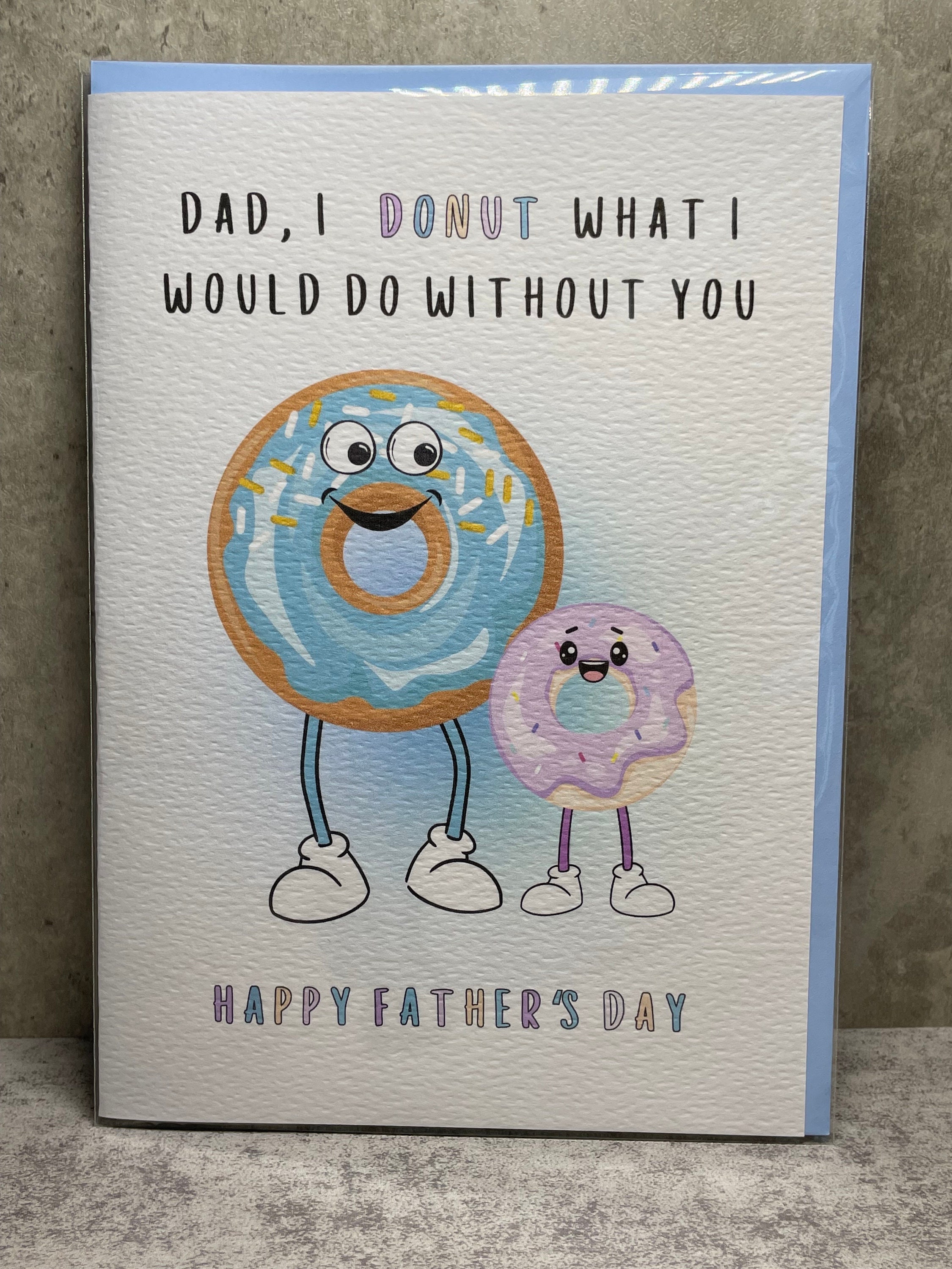 Funny Donut Fathers Day Card, Father's Day Card, Daddy Fathers Day Card ...