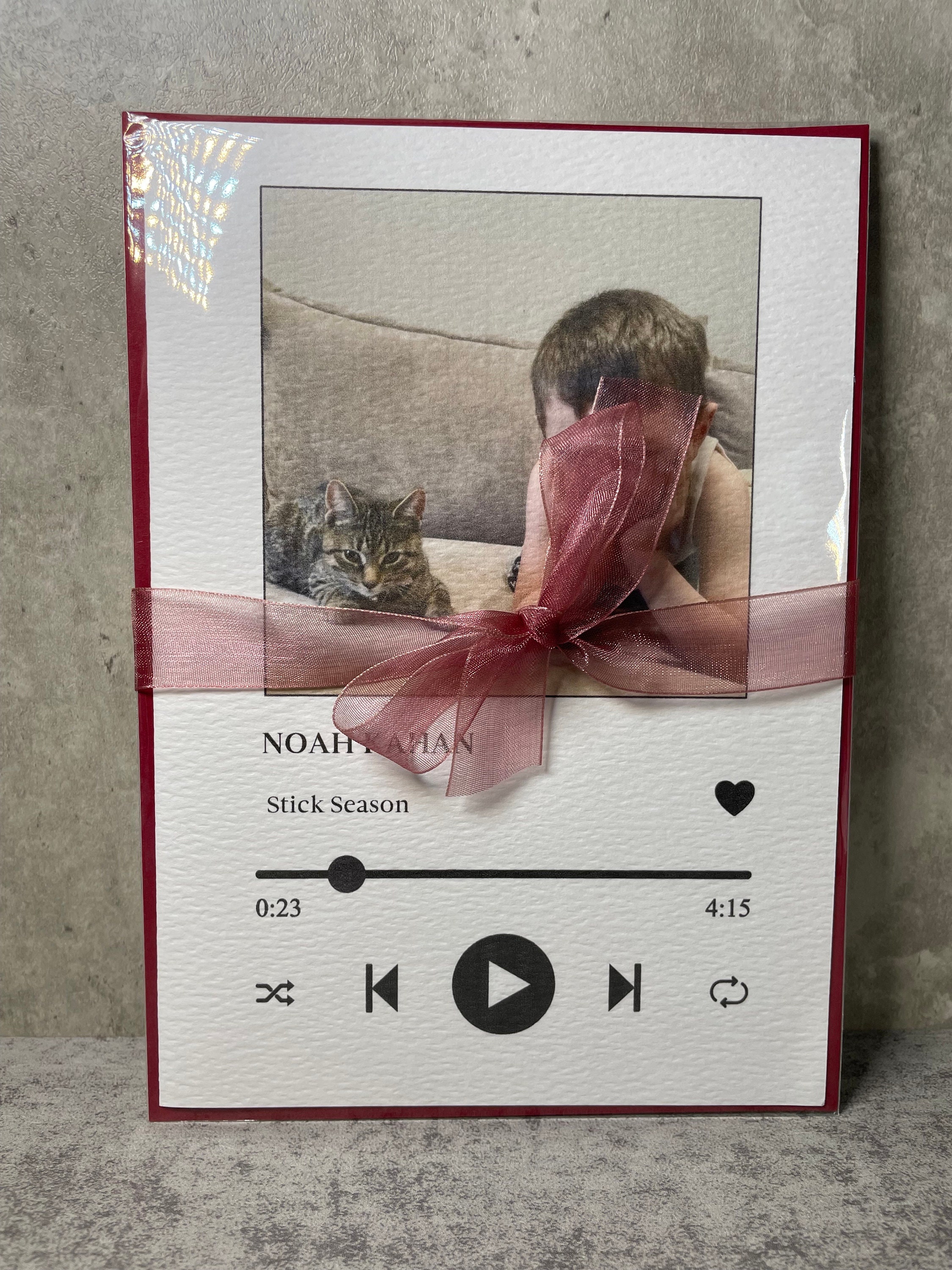 Personalised Music Song Card, Favourite Song Birthday Card, 1st ...