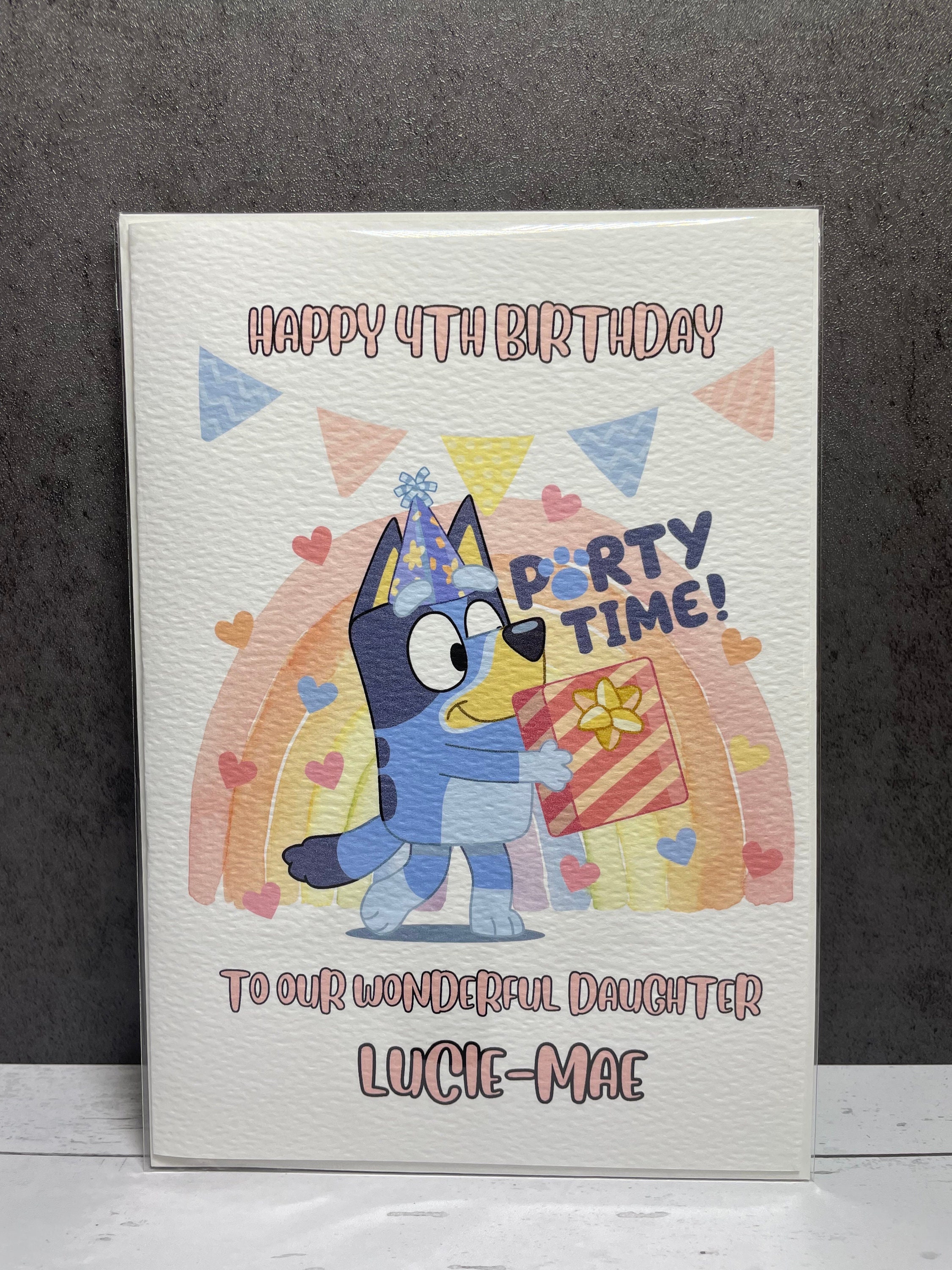 Personalised Bluey Birthday Card Any Age Age Relationship 1st 2nd 3rd ...