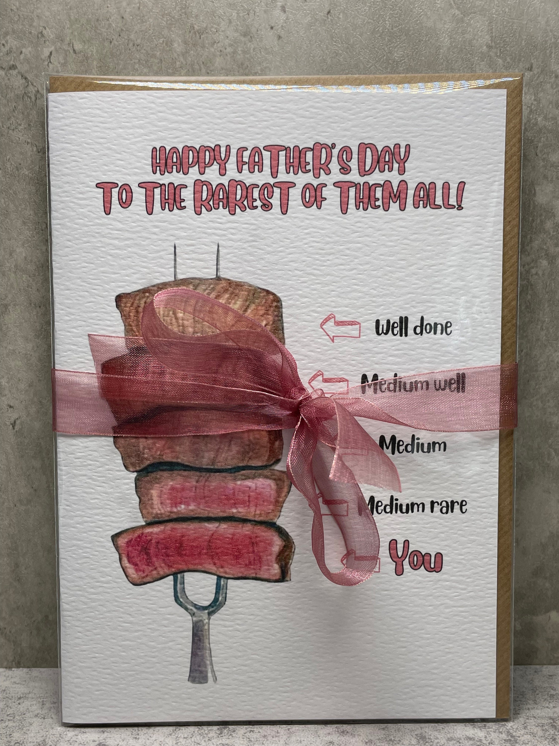 Happy Father's Day Steak Greeting Card, Dad You're the Rarest of Them ...