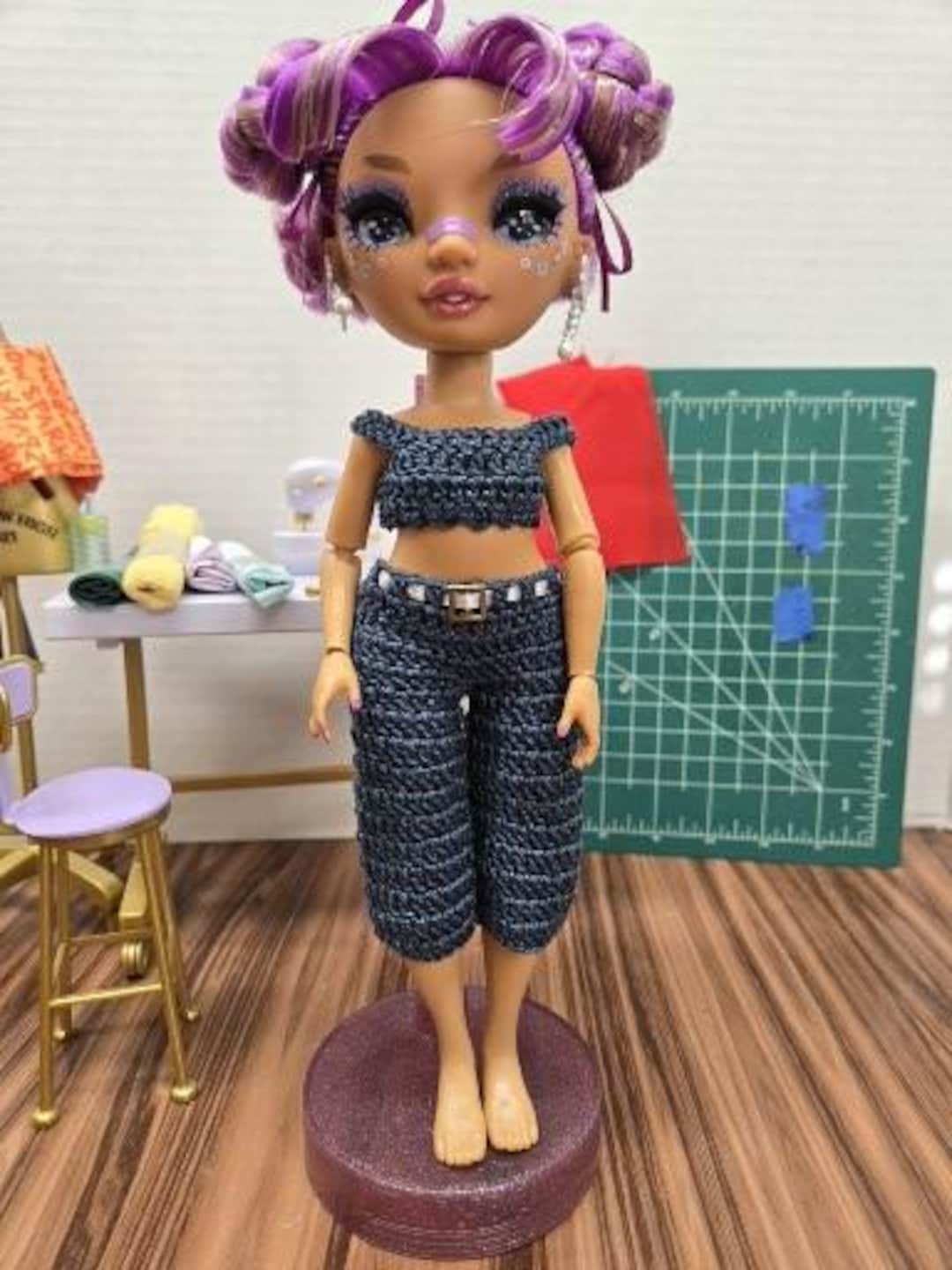 Rainbow High Doll Crochet Crop Top/ Capris and Shorts Digital Pattern ...