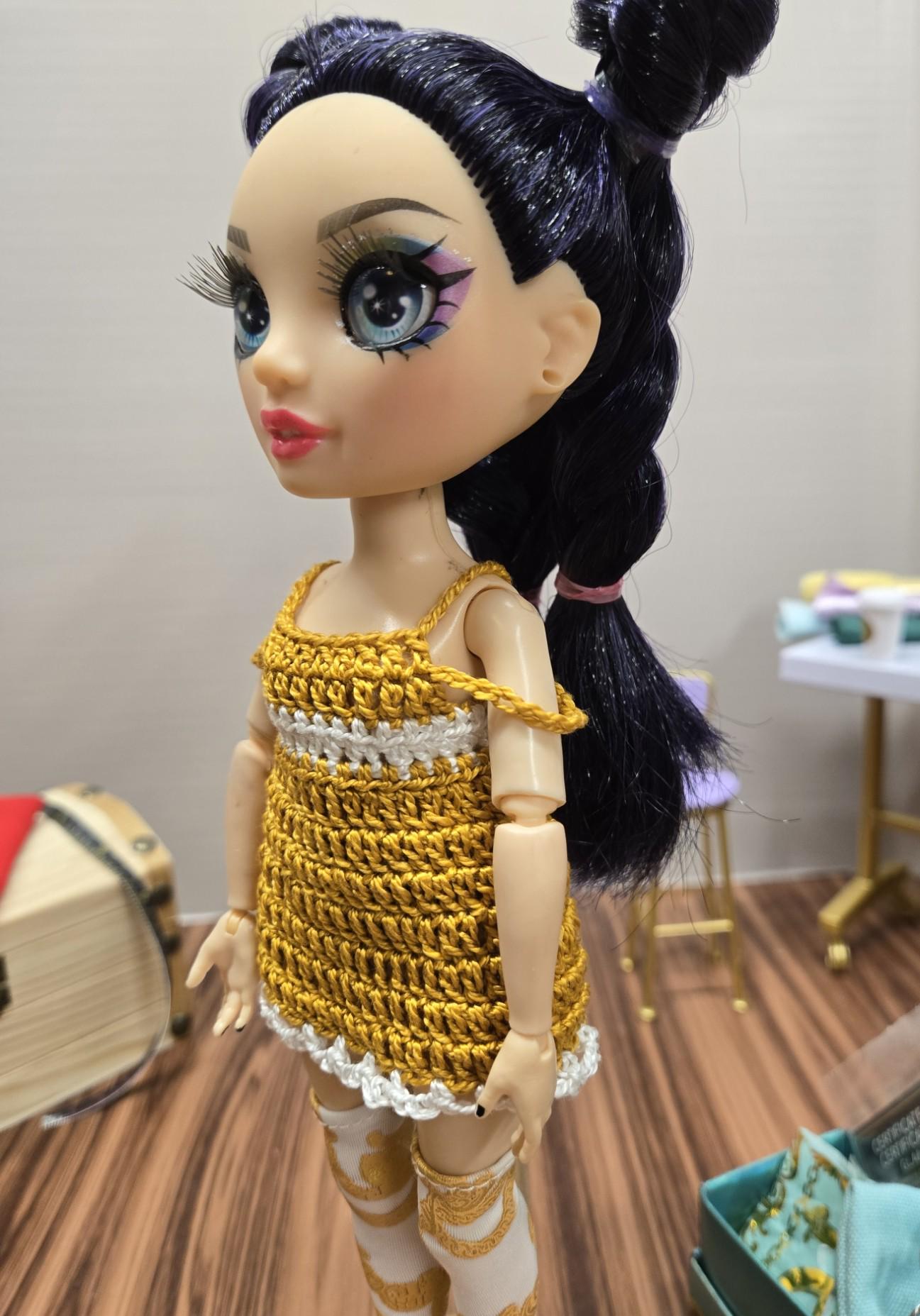 Rainbow High Doll. Digital Crochet Pattern for a 2 Strap Mini Dress. - Etsy