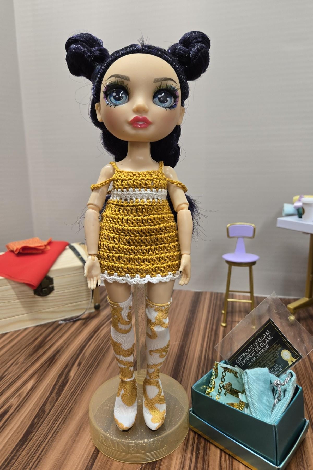 Rainbow High Doll. Digital Crochet Pattern for a 2 Strap Mini Dress. - Etsy