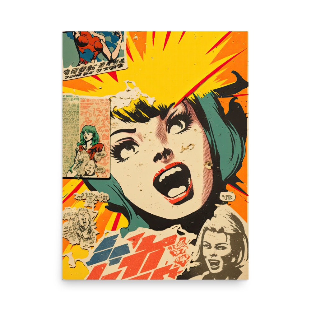 Manga Art Print - Anime Manga Collage - Manga Collage Wall Art - Anime ...