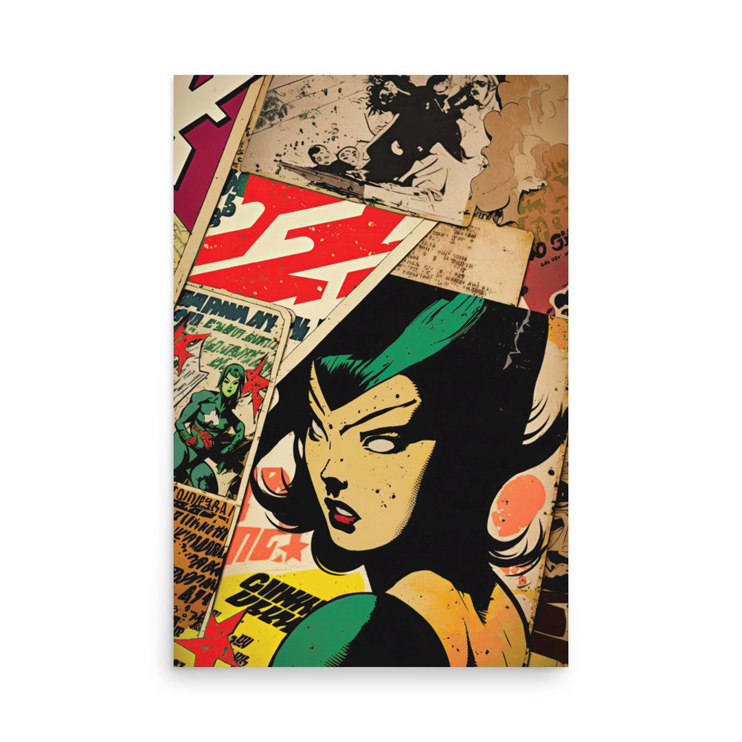 Comic Art Collage - Beautiful Women Portrait - Urban Decay Comic ...
