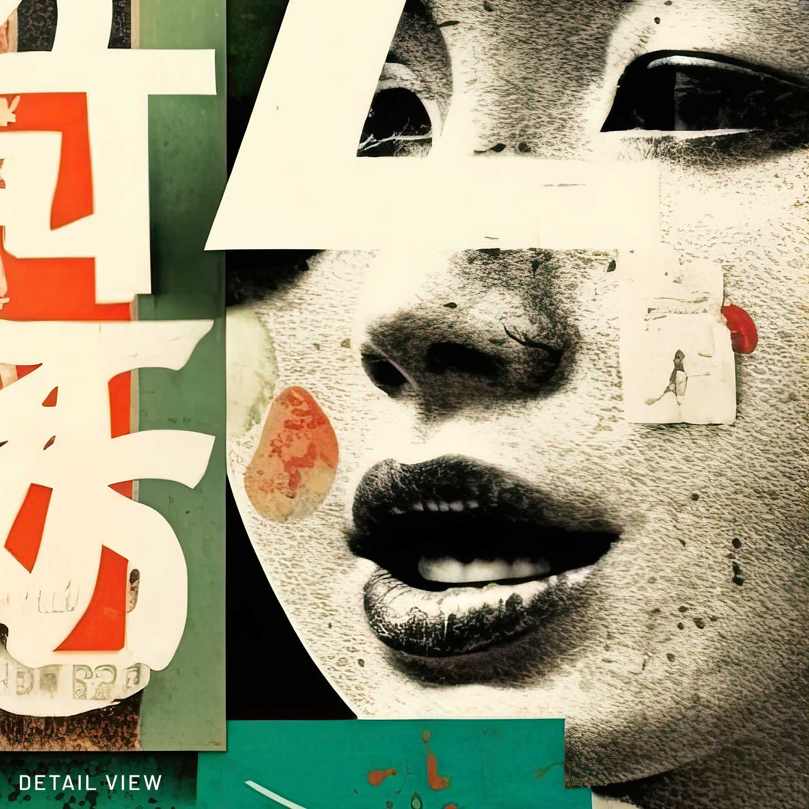Japanese Collage Art - Handmade Collage - Vintage Style Magazine Art ...