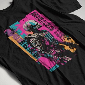 Fabricated Future, Japanese Cyberpunk Neon, Japanese Robot T-shirt - Etsy