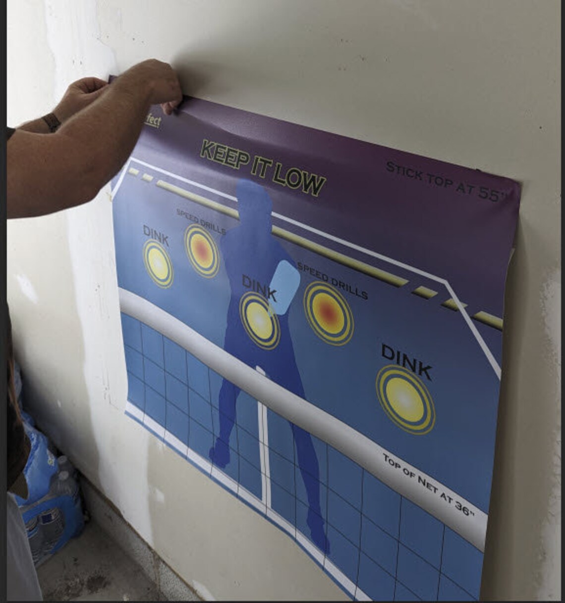 Premium Indoor Pickleball Dinking Drills Sticker. Large 36x32 Perfect ...