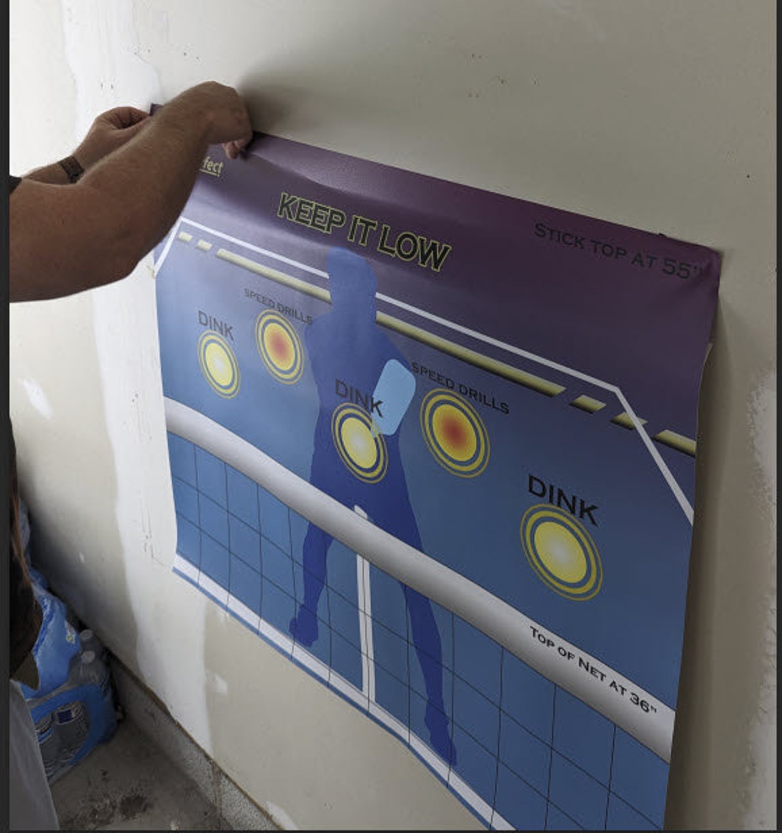 Premium Indoor Pickleball Dinking Drills Sticker. Large 36x32 Perfect ...