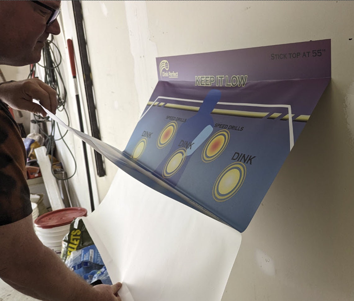 Premium Indoor Pickleball Dinking Drills Sticker. Large 36x32 Perfect ...