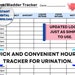 UPDATED: Daily Urine and Bladder Tracker Sheet | Track Urine and ...