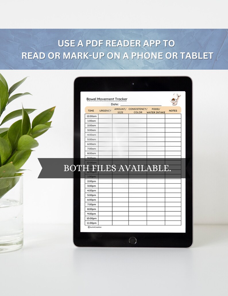 Urine Bladder and Bowel Movement Trackers Tracker Sheets Two in One ...