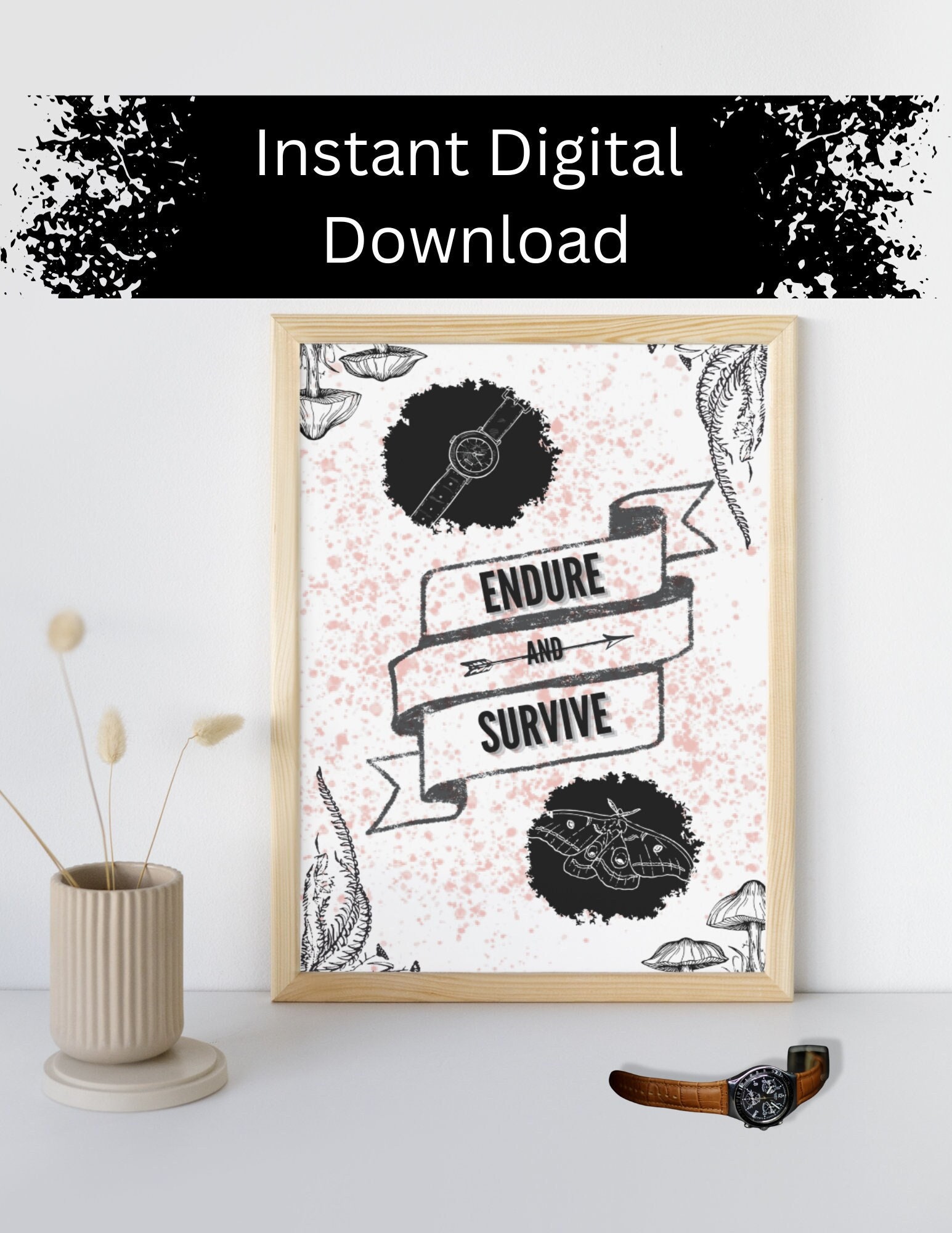 The Last of Us Poster Endure and Survive Digital Download Wall Art ...