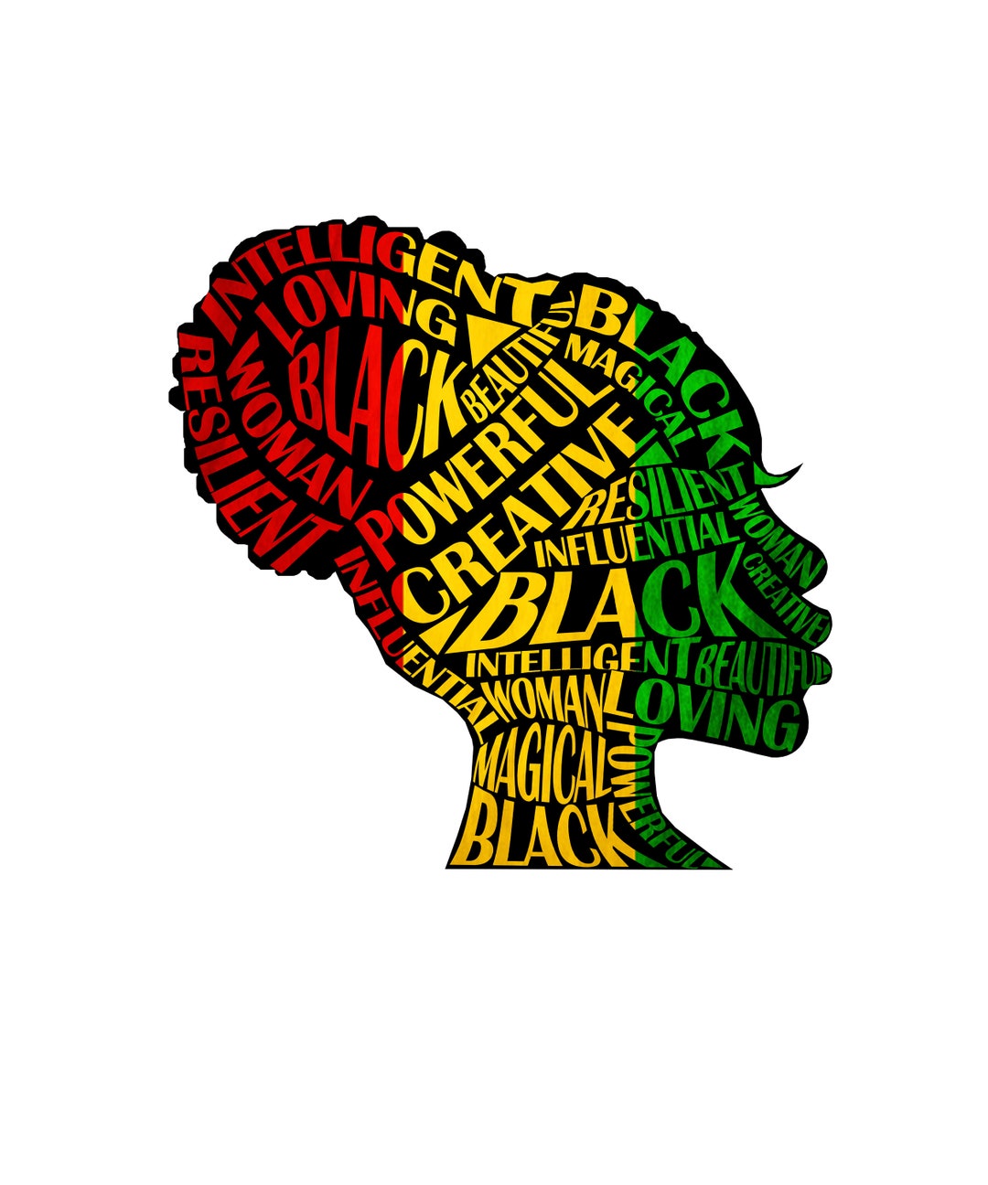 Afro Black Queen Words Strong Natural Hair Black Girl, African American ...