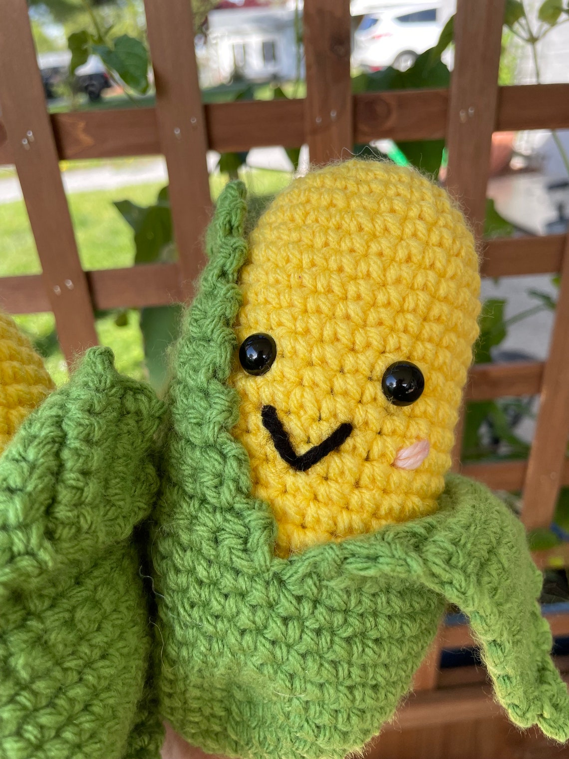 Crochet Corn Plushie: Amigurumi Veggie Toy With Removable Husk - Etsy