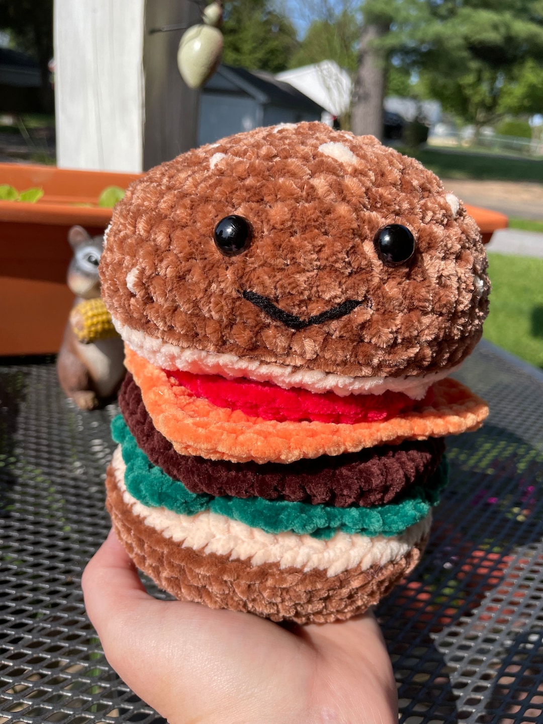 Cheeseburger Amigurumi Plushie Crochet Burger Super Soft - Etsy
