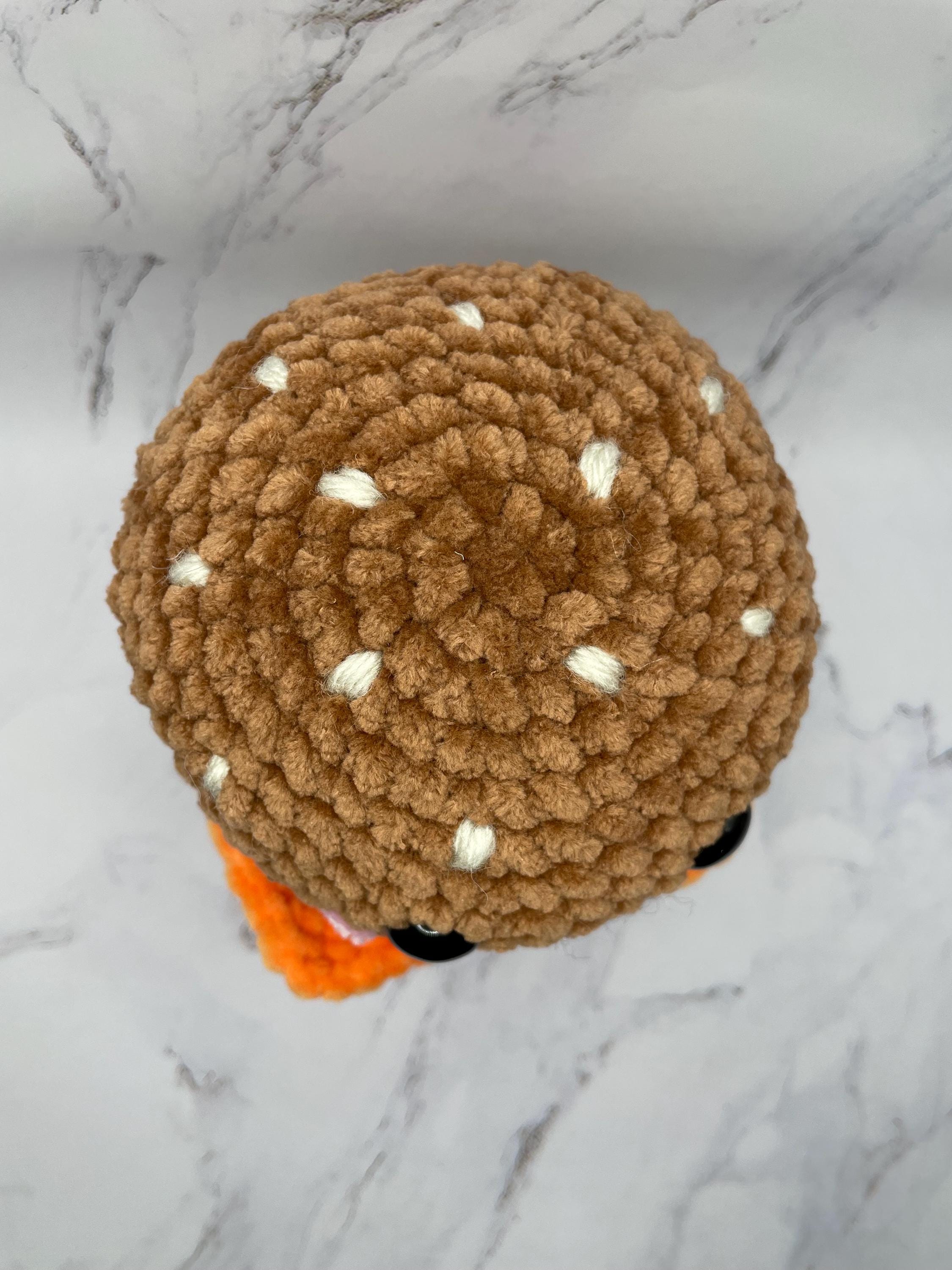 Cheeseburger Amigurumi Plushie - Crochet Burger - Super Soft - Etsy