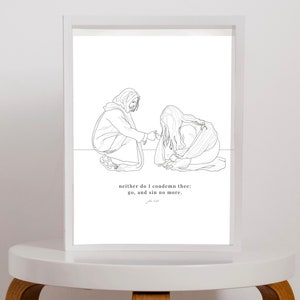 Go and Sin No More | New Testament Coloring Page | Come Follow Me - Etsy