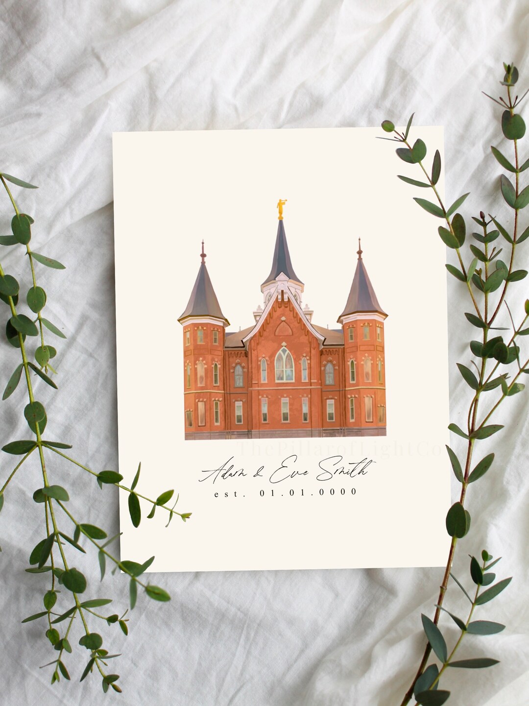 Personalized Provo City Center Temple Printable - Etsy