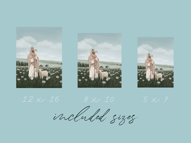The Good Shepherd PRINTABLE Jesus Wall Art Jesus Christ Painting - Etsy ...