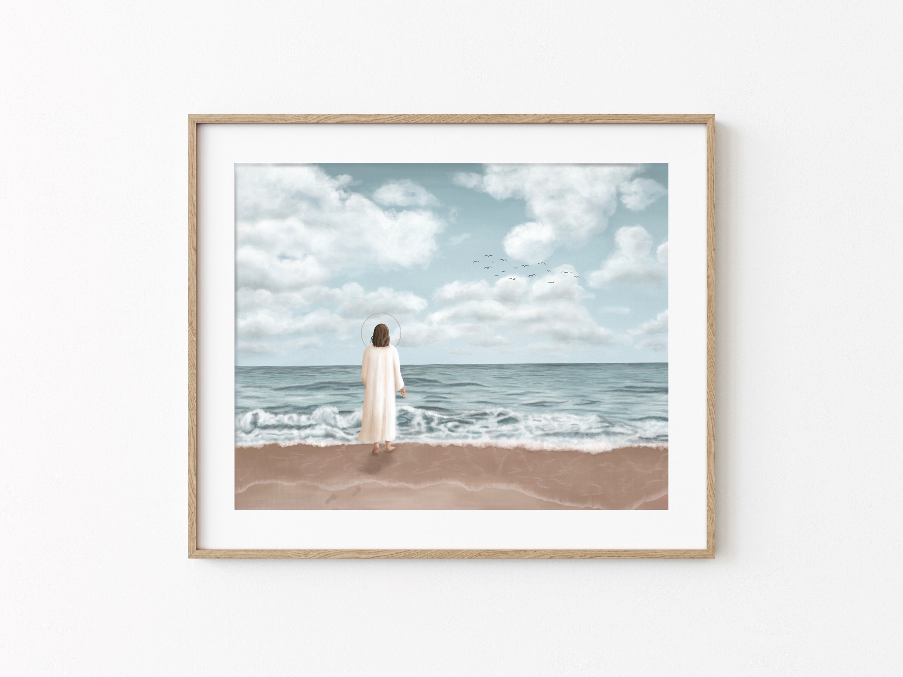 The Lifeguard - Landscape || Christ by the Ocean | Christian Artwork ...