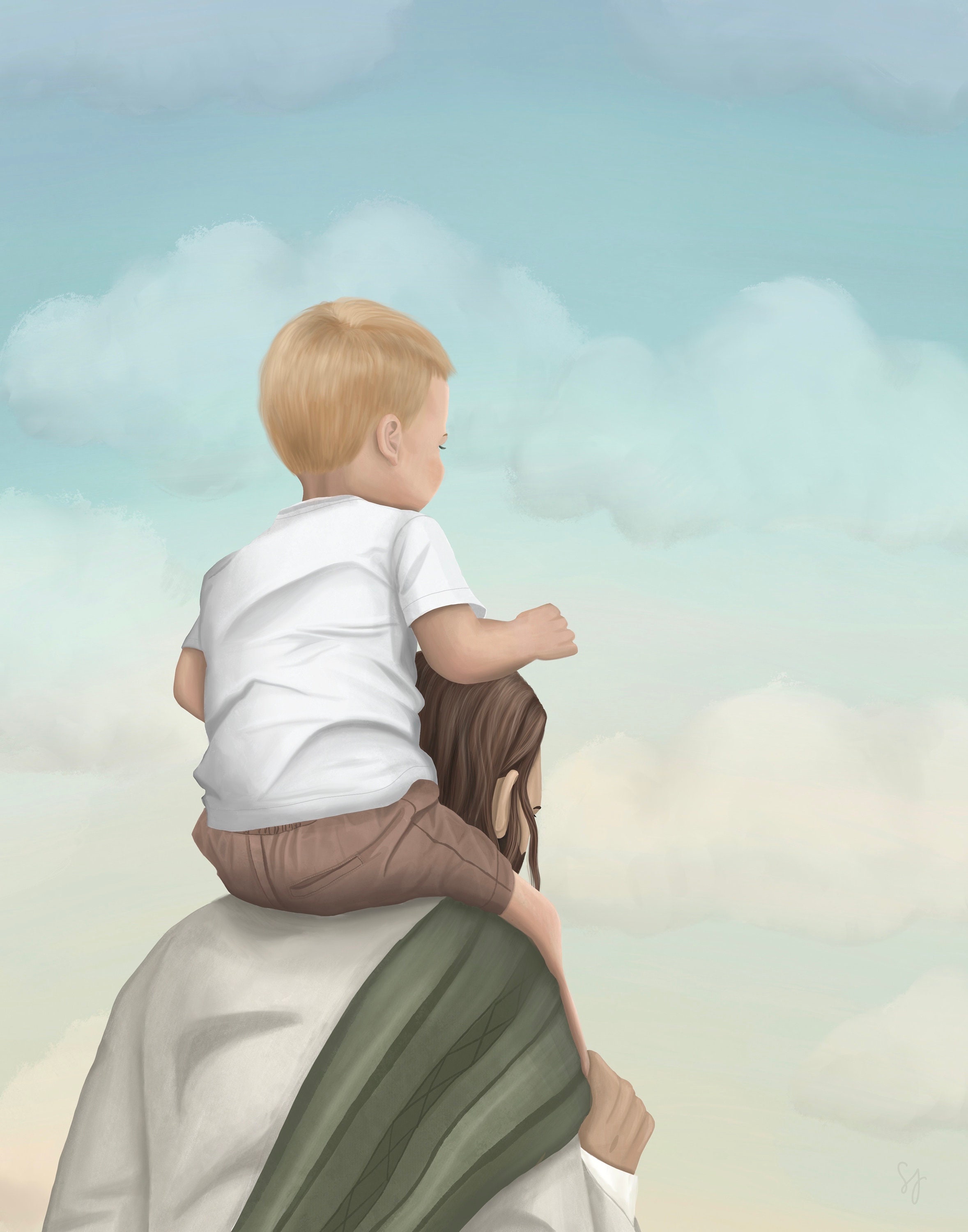 On His Shoulders PRINTABLE | Jesus Wall Art | Christ With Child | Come ...