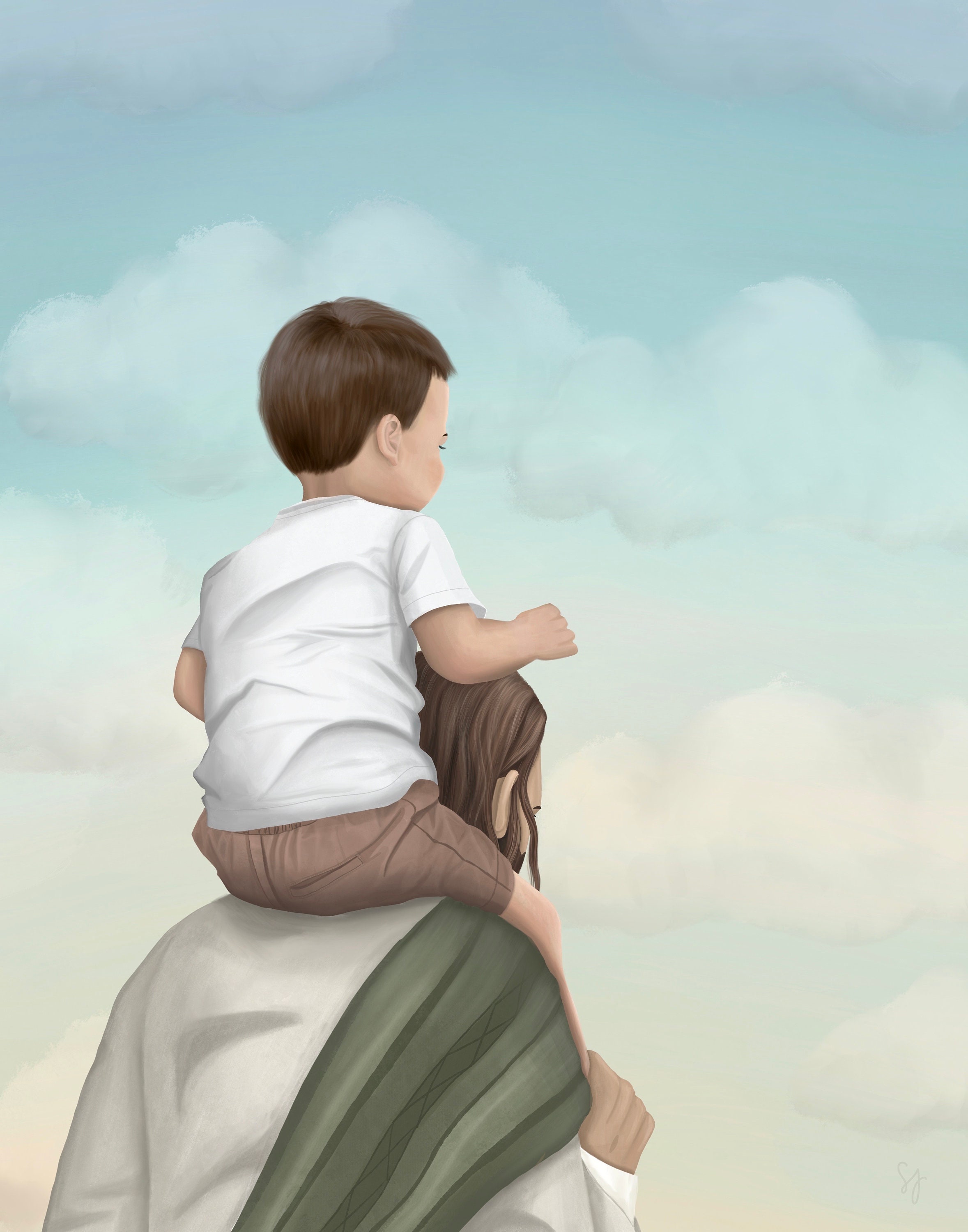 On His Shoulders PRINTABLE | Jesus Wall Art | Christ With Child | Come ...