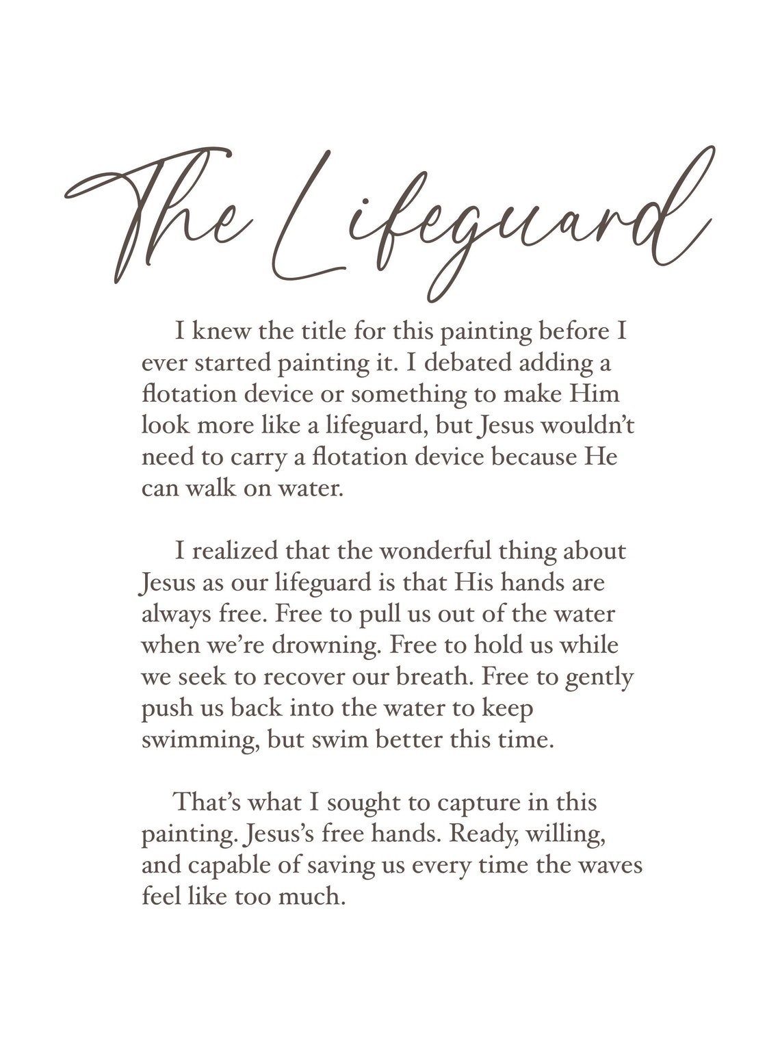 The Lifeguard - Landscape || Christ by the Ocean | Christian Artwork ...