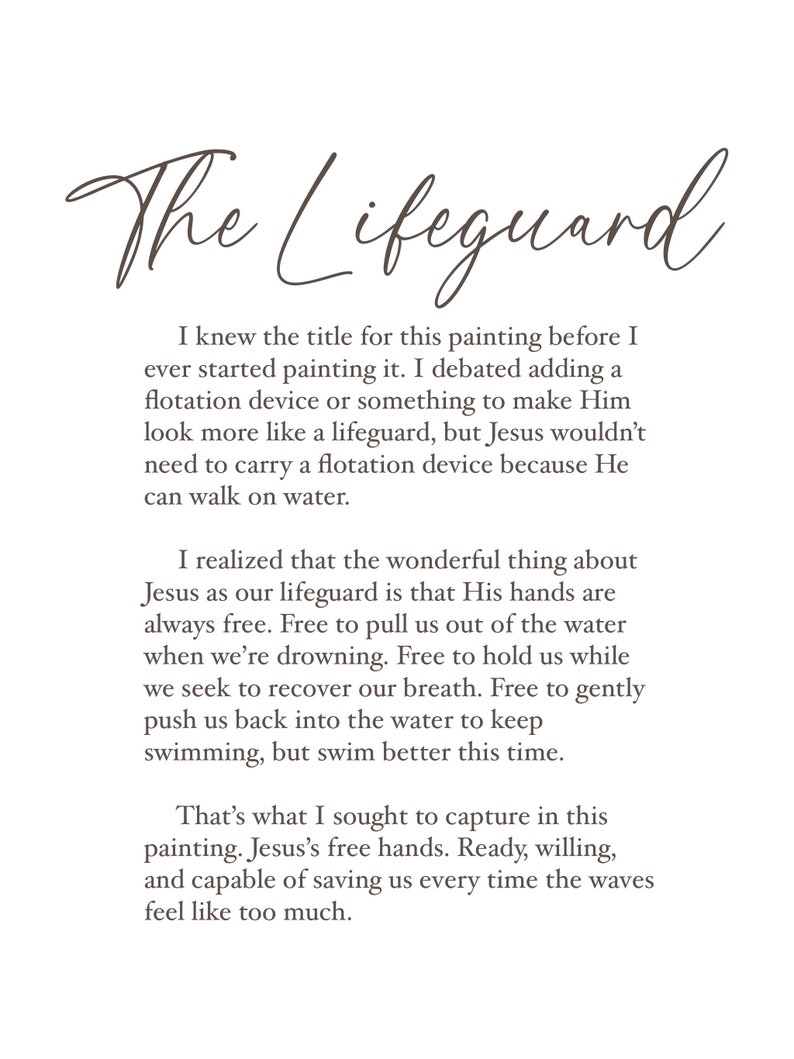 The Lifeguard - Landscape || Christ by the Ocean | Christian Artwork ...