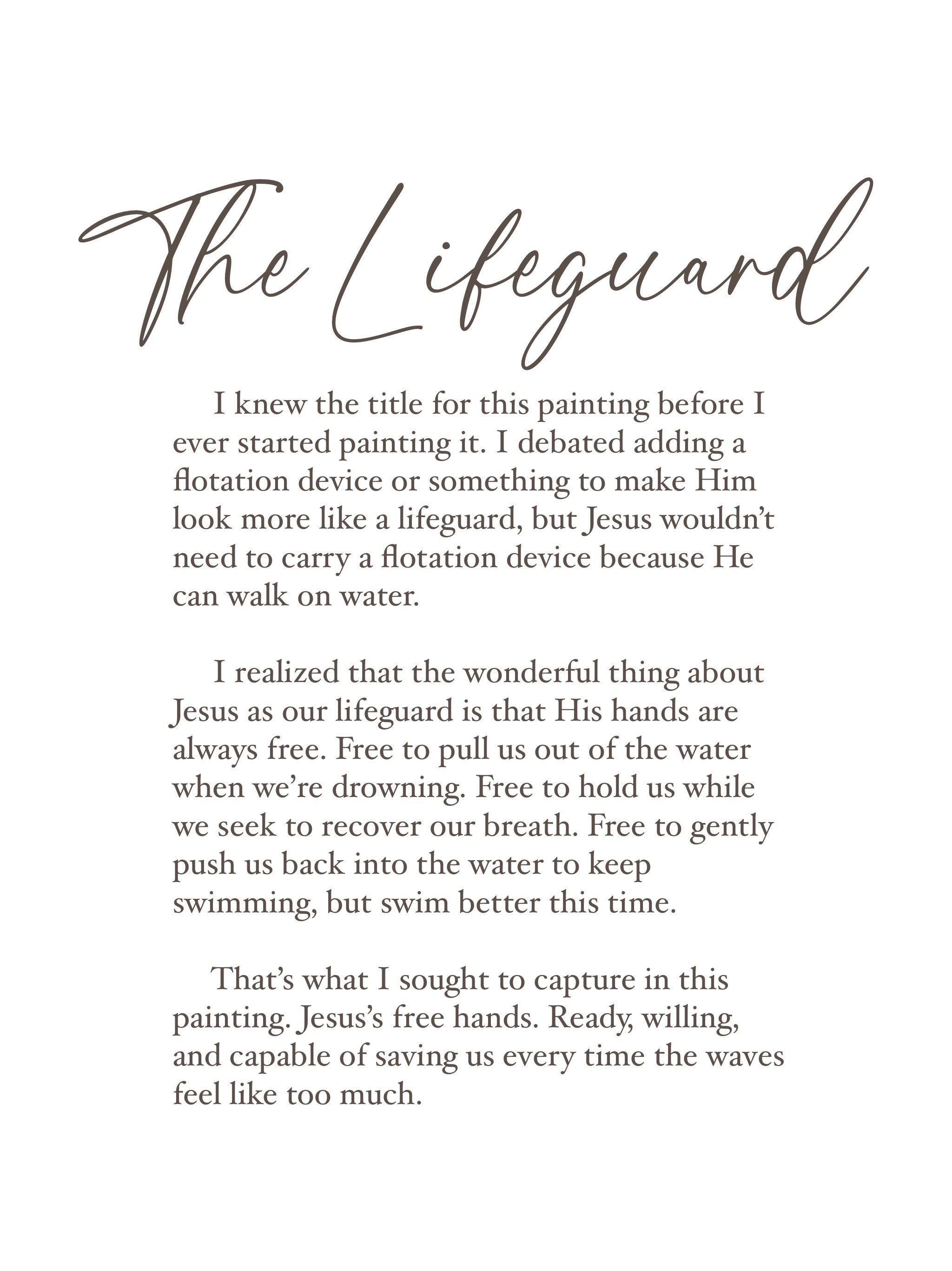The Lifeguard - Landscape || Christ by the Ocean | Christian Artwork ...