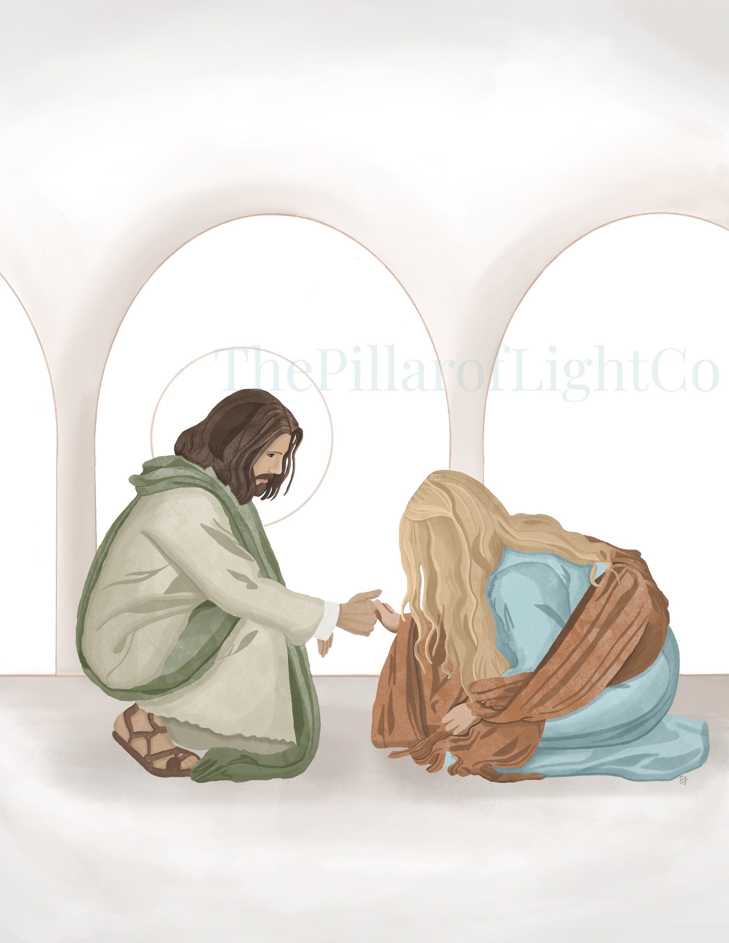 Go and Sin No More Printable | Jesus Wall Art | Jesus With/ Woman ...