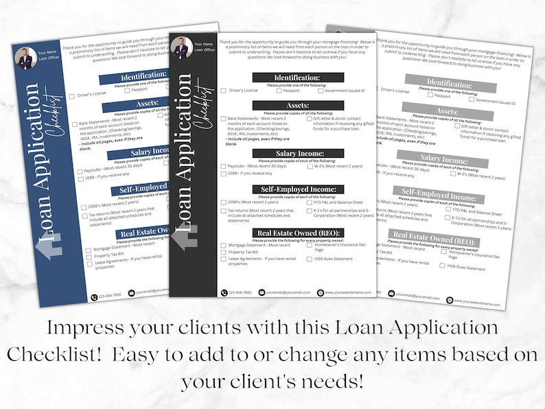 Loan Application Checklist | Loan Officer Checklist | Loan Processor ...