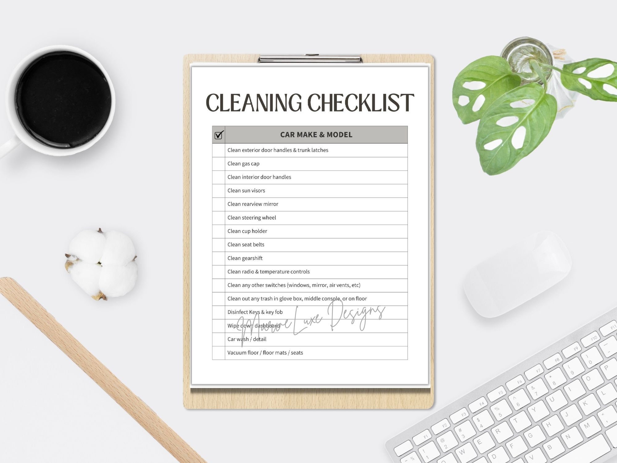 Turo Cleaning Checklist | Turo Inventory Checklist | Turo Checklist ...