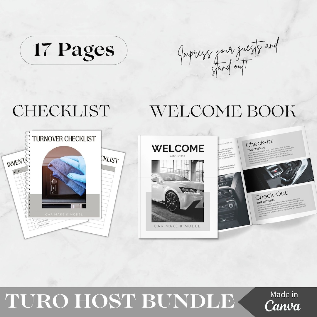 Turo Welcome Book | Turo Host | Welcome Guide | Canva Template ...