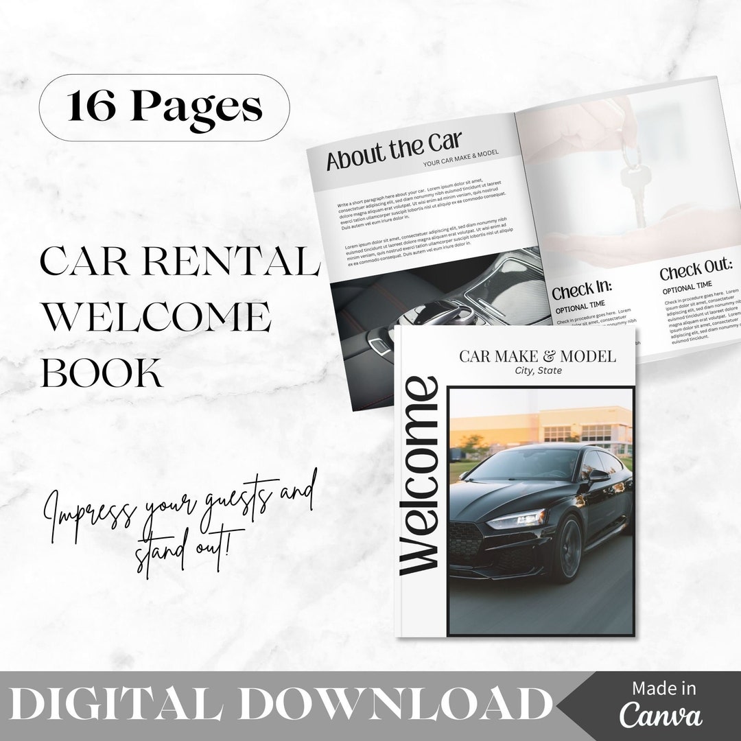 Turo Welcome Book | Turo Host | Welcome Guide | Canva Template ...