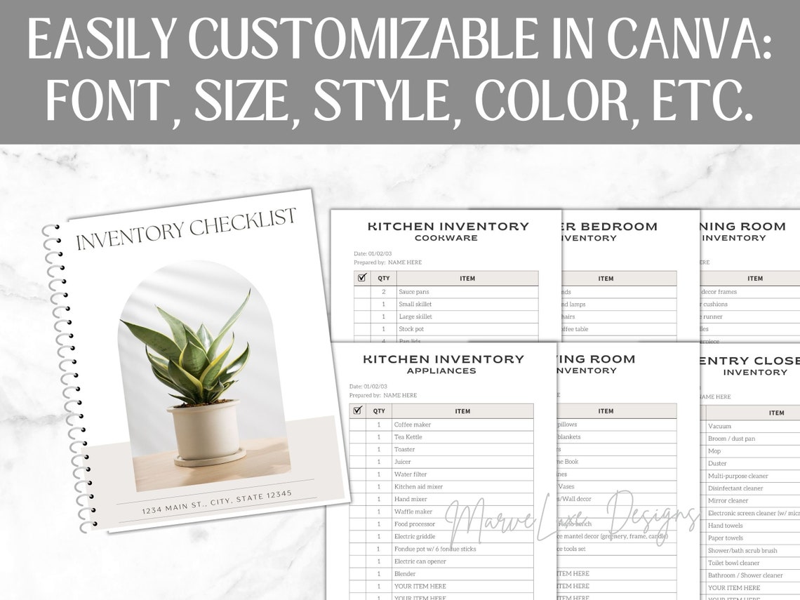 Airbnb Inventory Checklist | Editable Checklist Template | Airbnb ...