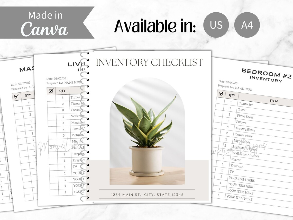 Airbnb Inventory Checklist | Editable Checklist Template | Airbnb ...