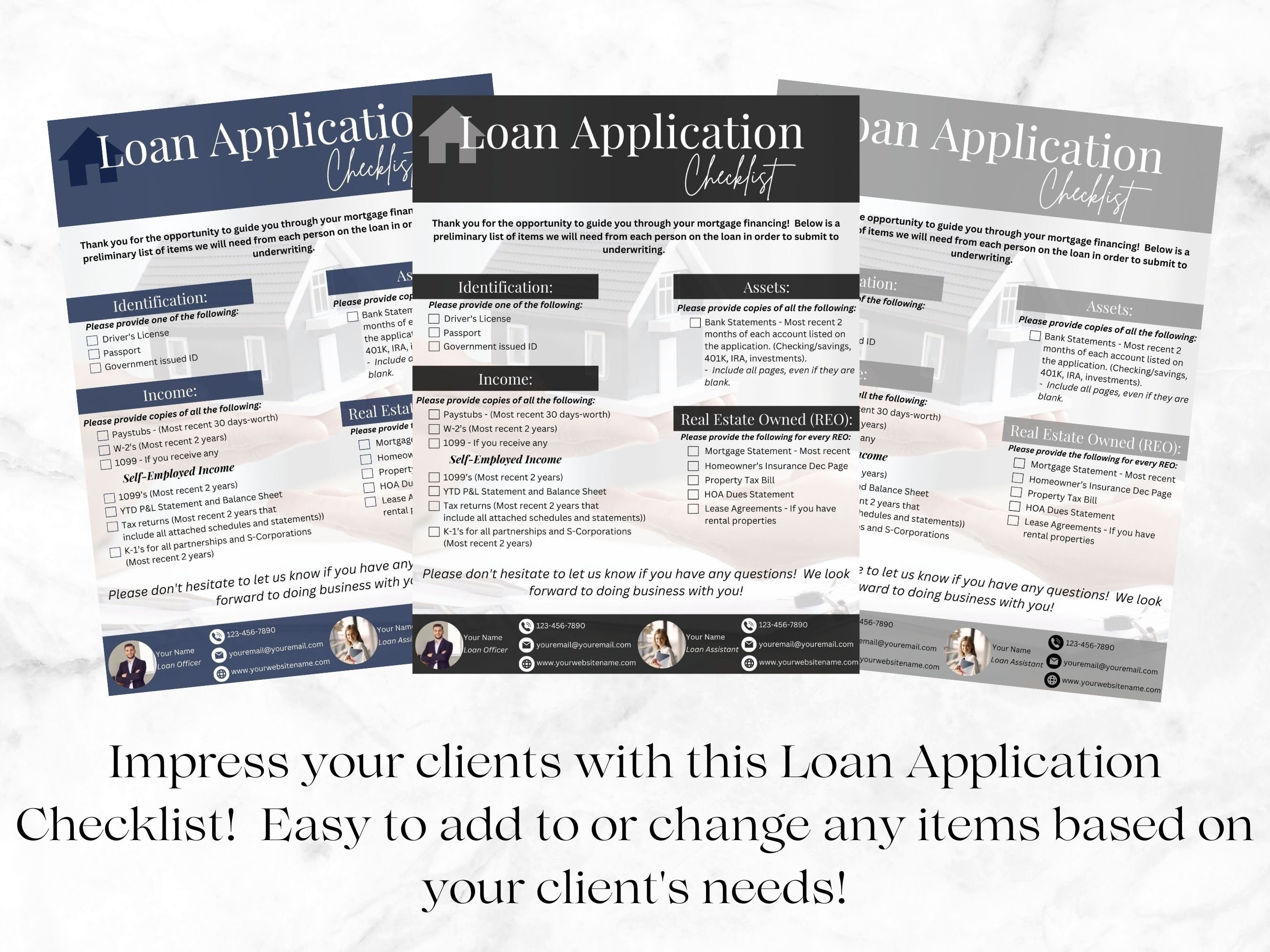 Loan Application Checklist | Loan Officer Checklist | Loan Processor ...