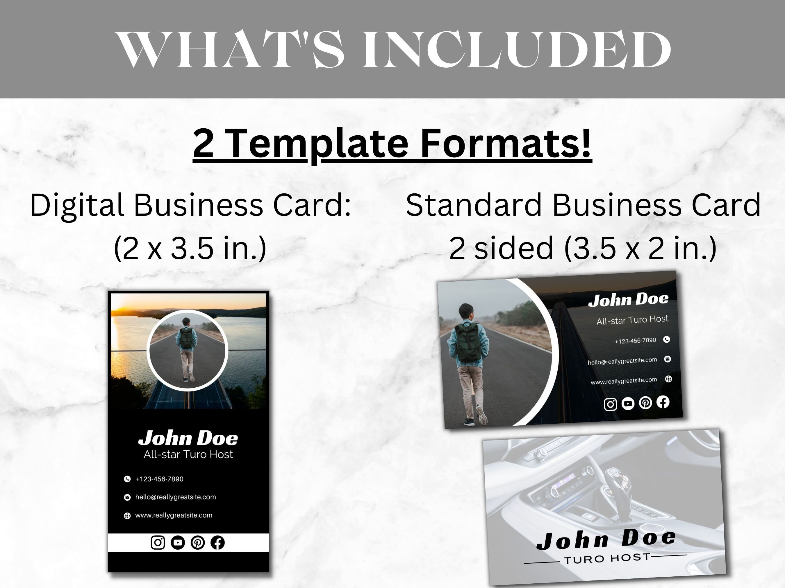 Turo Business Cards | Digital Business Cards | Two-sided Business Card ...