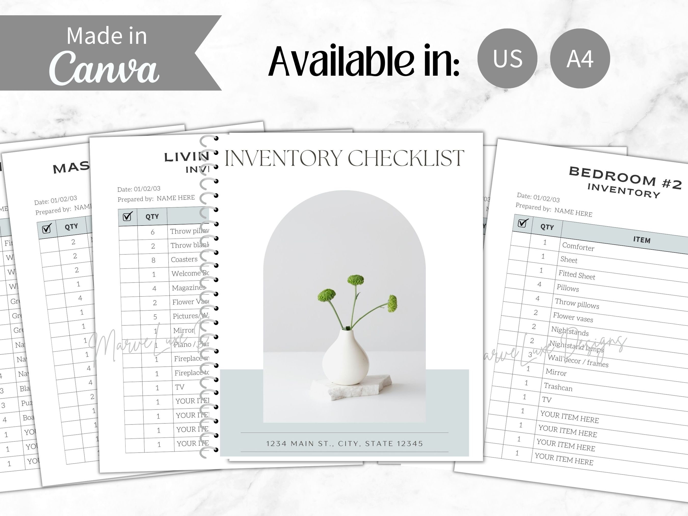 Airbnb Inventory Checklist | Editable Checklist Template | Airbnb ...