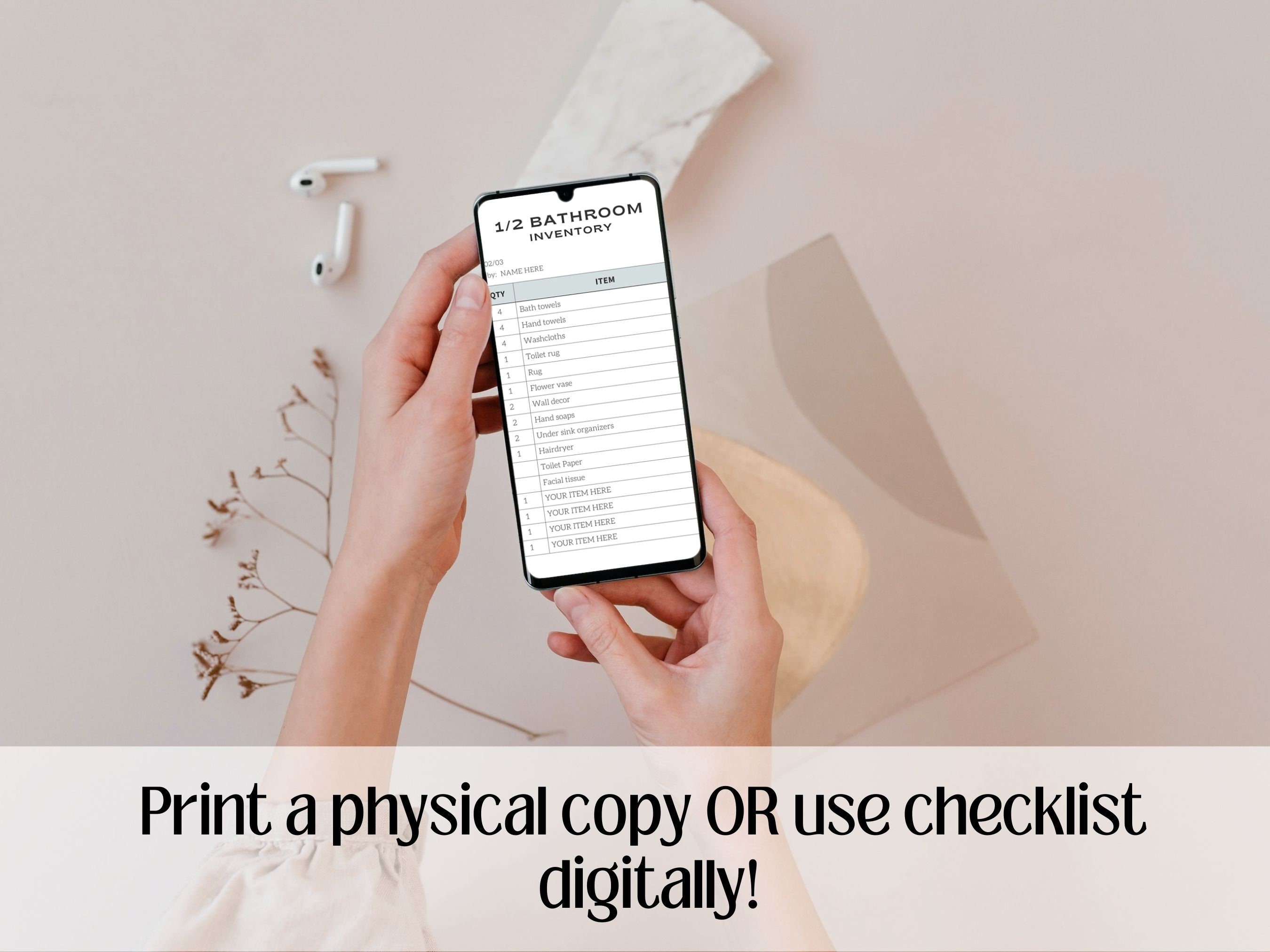 Airbnb Inventory Checklist Editable Checklist Template Airbnb ...