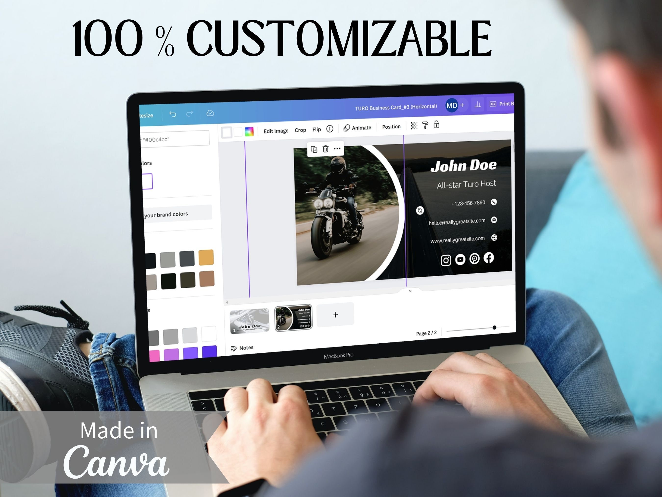 Turo Business Cards | Digital Business Cards | Two-sided Business Card ...