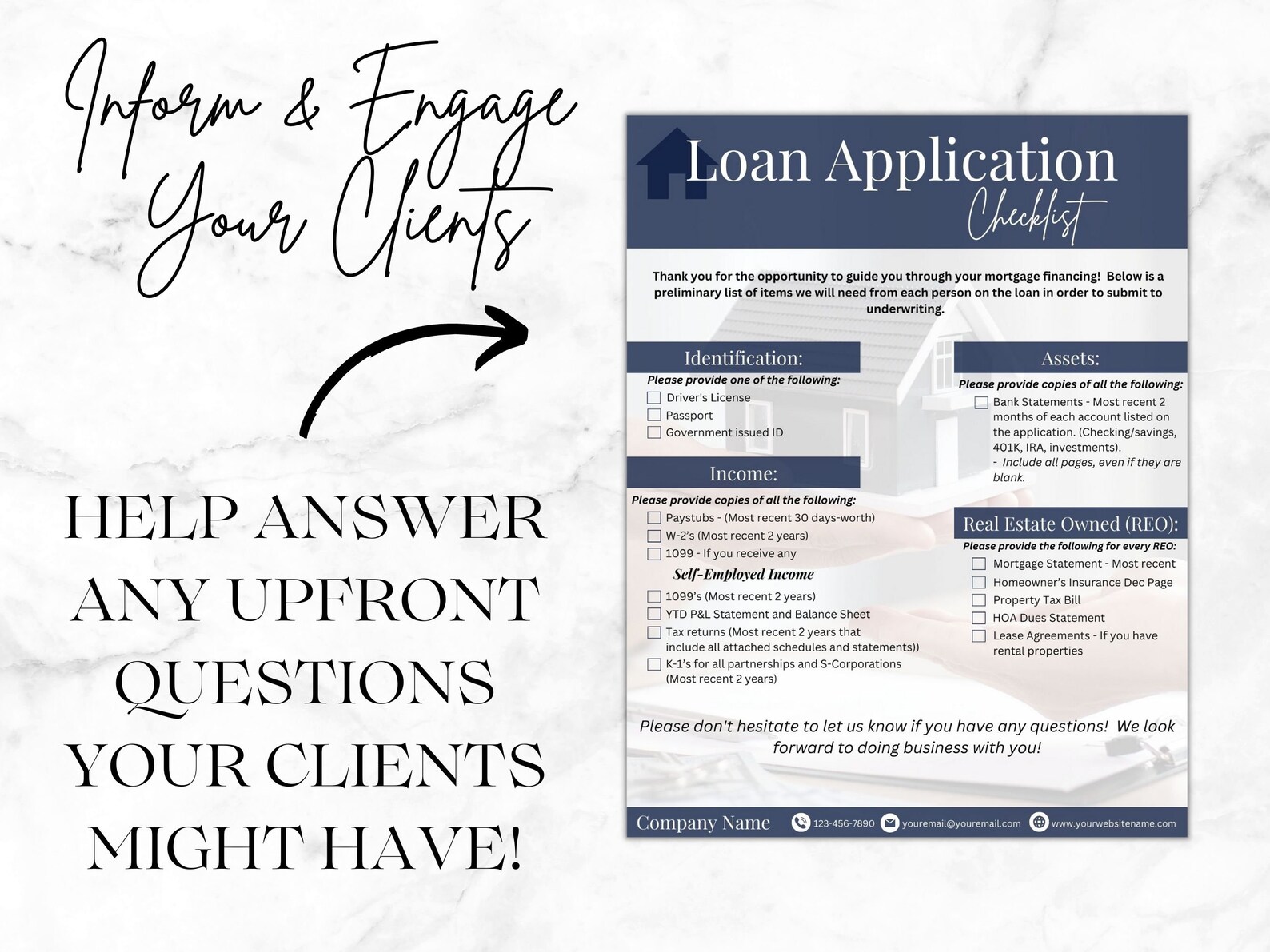 Loan Application Checklist | Loan Officer Checklist | Loan Processor ...