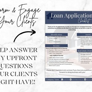 Loan Application Checklist Loan Officer Checklist Loan Processor ...