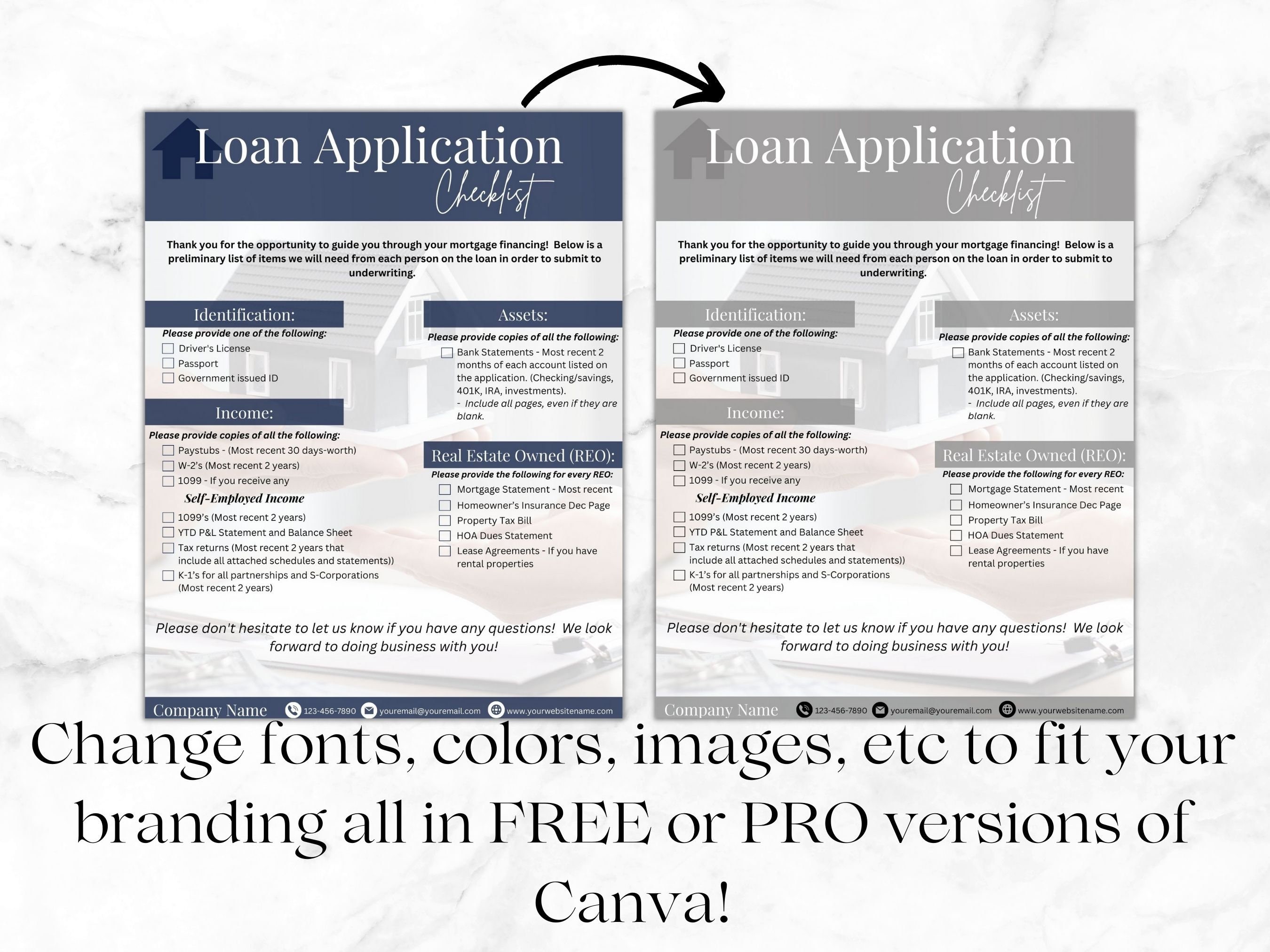 Loan Application Checklist Loan Officer Checklist Loan Processor ...