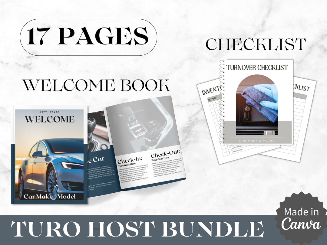 Turo Welcome Book Turo Host Welcome Guide Canva Template - Etsy