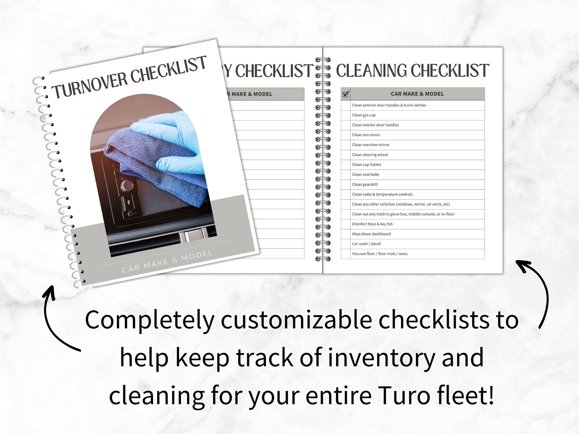 Turo Cleaning Checklist | Turo Inventory Checklist | Turo Checklist ...