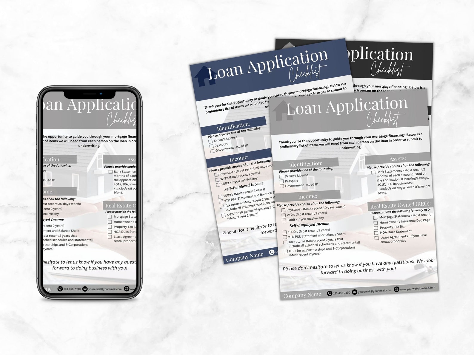 Loan Application Checklist Loan Officer Checklist Loan Processor ...