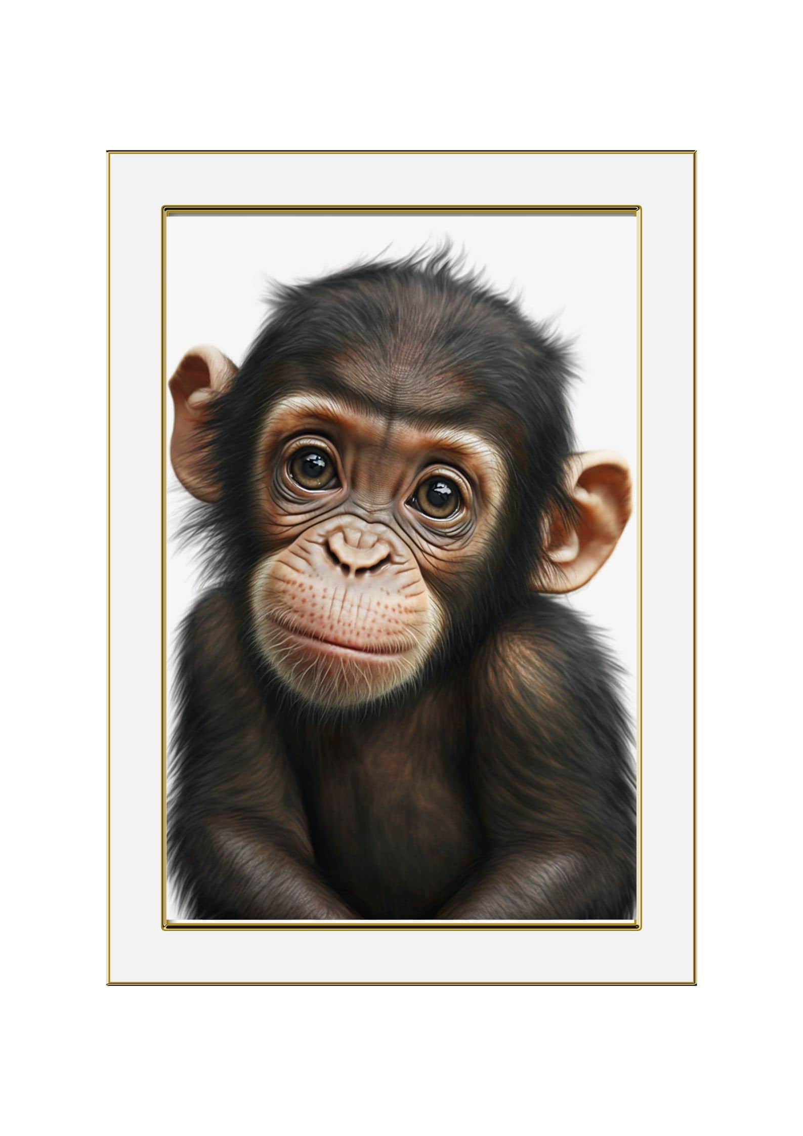 Cute Printable Monkey Wall Art, Baby Monkey Art Cartoon Style Digital ...