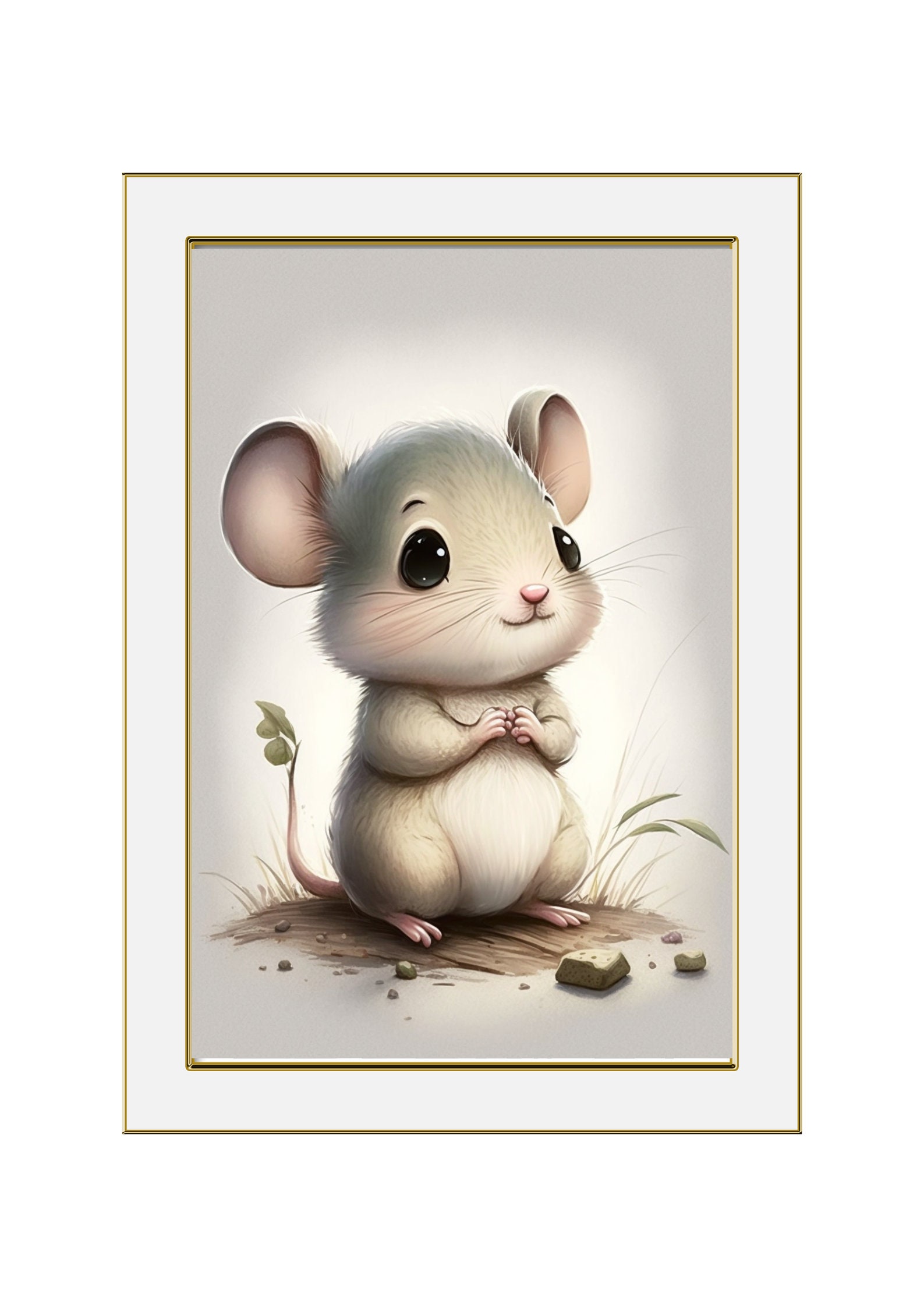 Cute Mouse Cartoon Printable Digital Art, Wall Art, Child Decor Instant ...